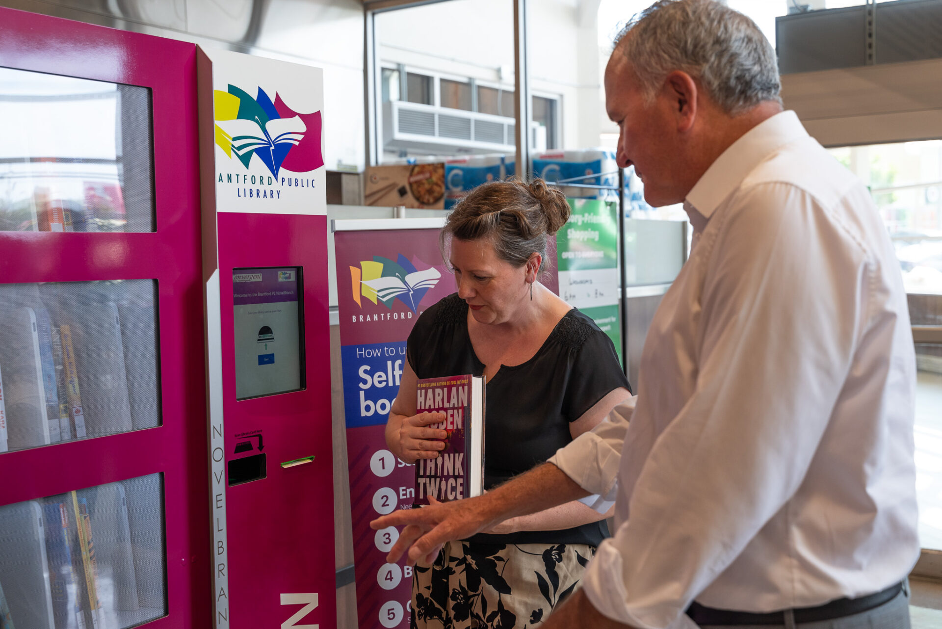 Brantford Public Library unveils latest self-serve kiosk | BrantBeacon